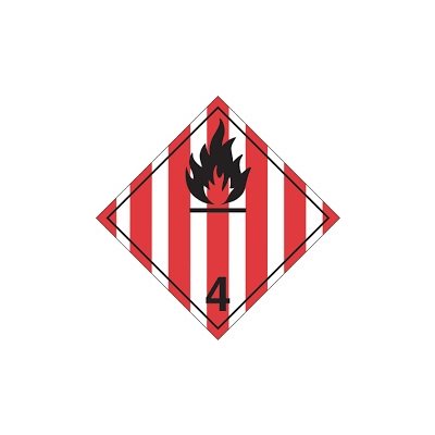 Placard Solide inflammable Class 4.1 / PLASTIC RIGIDE